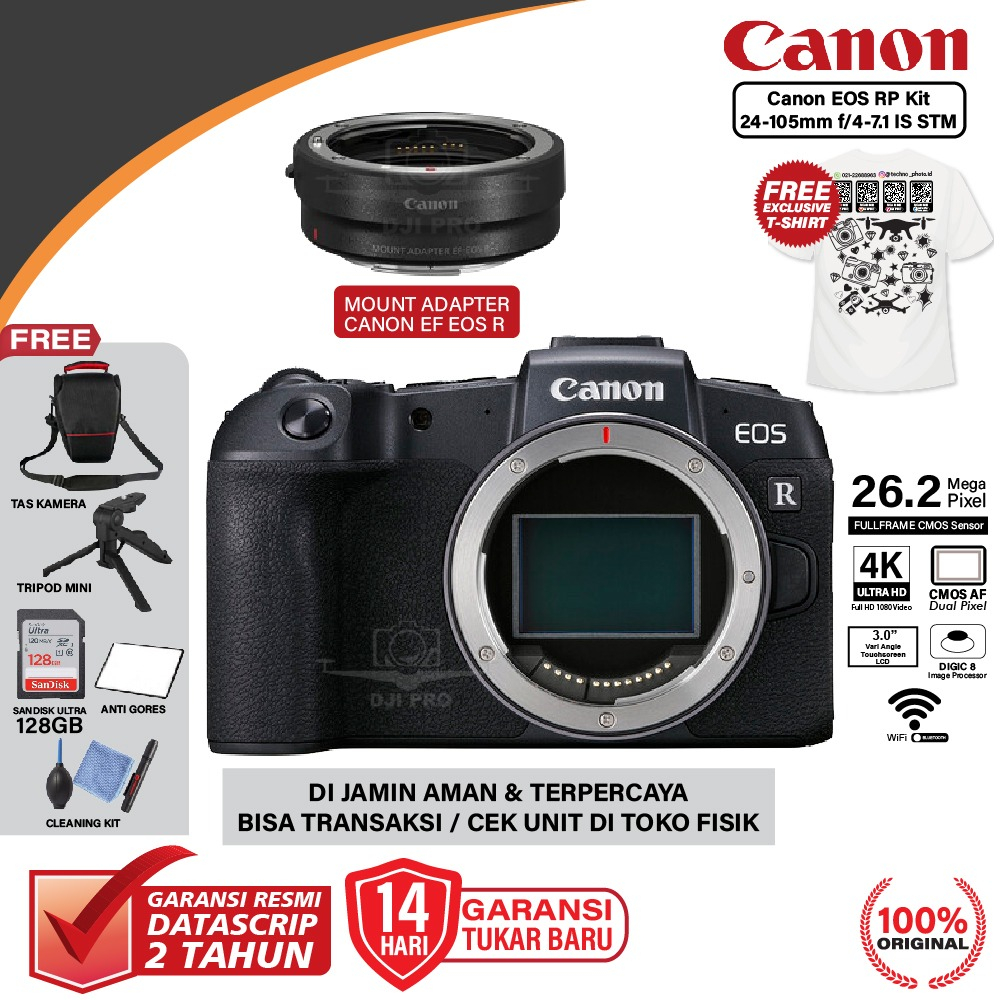 Jual Canon EOS RP Mirrorless Digital Camera Body Only EOS RP BO - EF ...