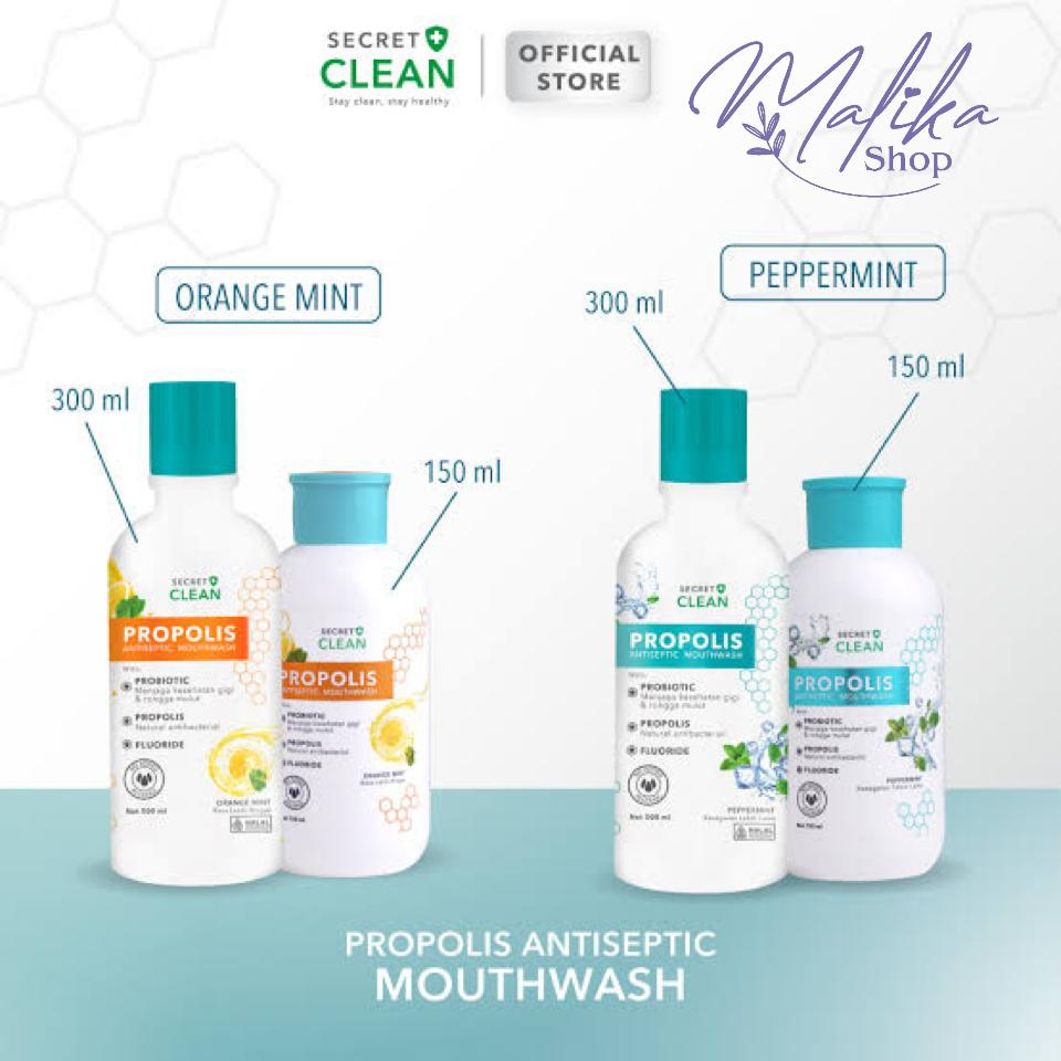 Jual Secret Clean Propolis Antiseptic Mouthwash 150ml/300ml/500ml ...