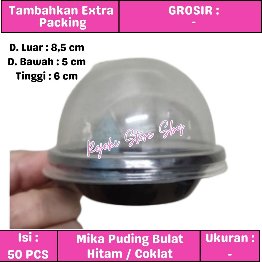 Jual (50 Pcs) Mika Kue Bulat / Mika Mochi / Mika Puding Bulat | Shopee ...