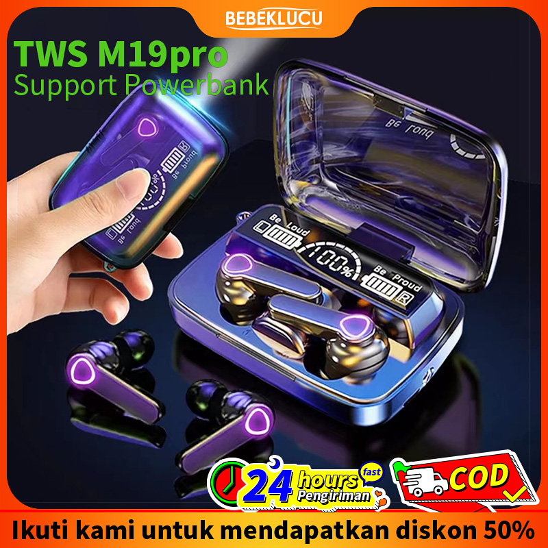 Jual 【Garansi 1 tahun】TWS M19/M20/M28/F9 Earphone Bluetooth Gaming 5.3 HIFI Full Bass Stereo ...