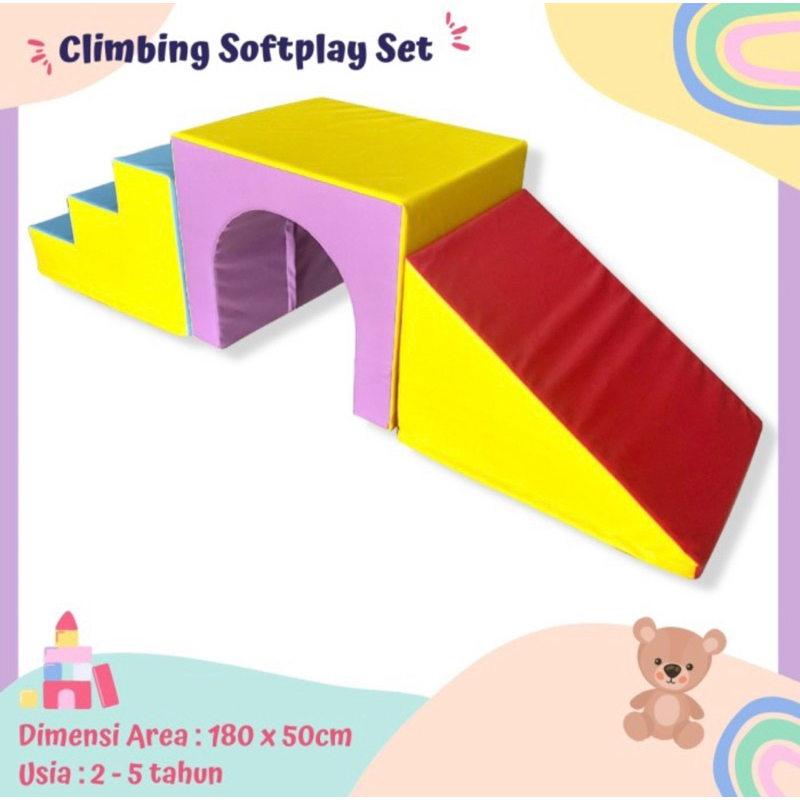 Jual BONUS FREE MANDI BOLA SOFTPLAY TEROWONGAN TUNNEL CASTLE CLIMBING ...