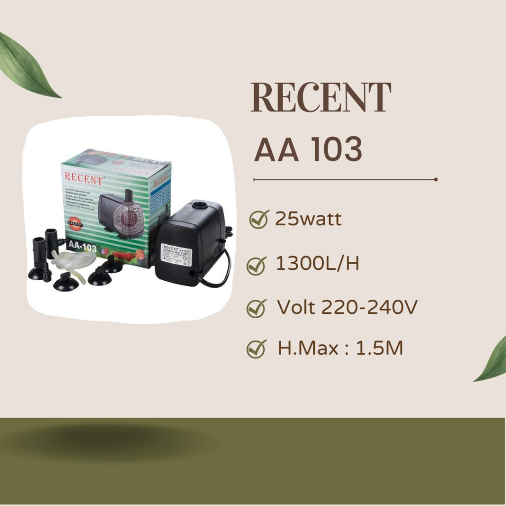 Jual POMPA AIR WATER PUMP RECENT AA 103 | Shopee Indonesia