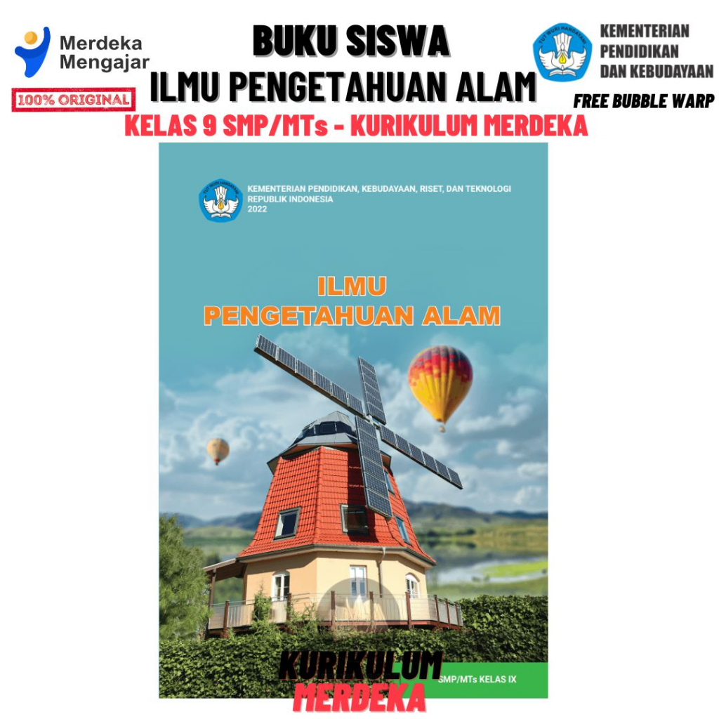 Jual Buku Paket Siswa Ilmu Pengetahuan Alam IPA Kelas 9 SMP/MTs - Kurikulum Merdeka | Shopee ...
