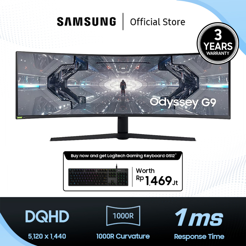 Jual SAMSUNG Odyssey G9 49" G95T Dual QHD 240Hz Curved 1000R Gaming ...