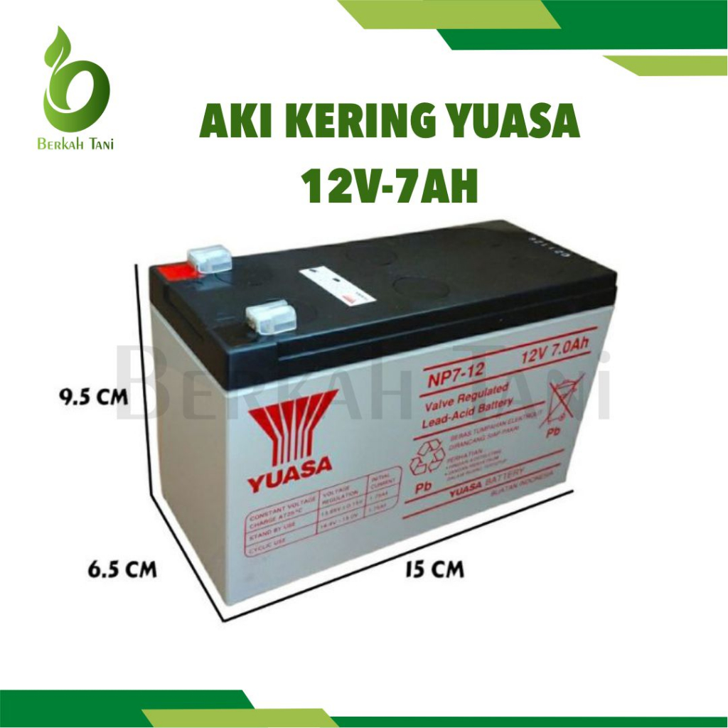 Jual Aki Kering YUASA 12V 7AH Original ACCU tangki pompa semprot elektrik UPS SELIS electric ...