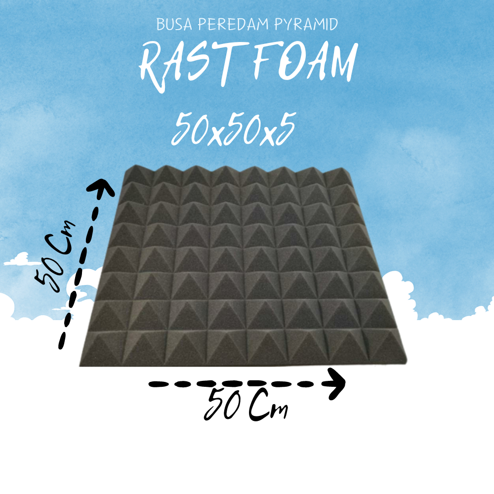 Jual Busa peredam suara pyramid dinding kedap ukuran 50x50x5cm | Shopee ...