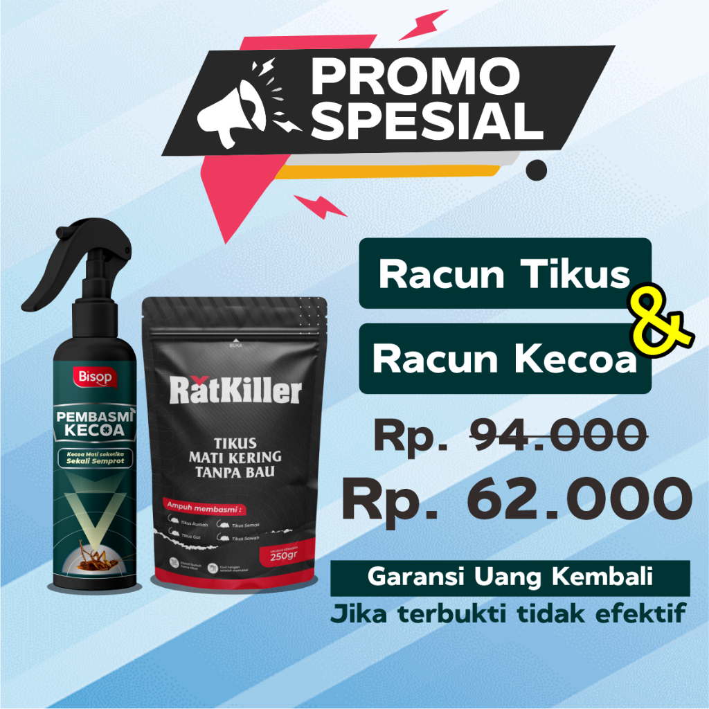 Jual PAKET HEMAT RACUN PEMBASMI TIKUS DAN KECOA DALAM RUMAH / TIKUS ...