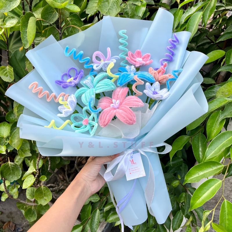 Jual Azalea Pastel Pipe Cleaner/Bulu Mercy Bouquet | Shopee Indonesia