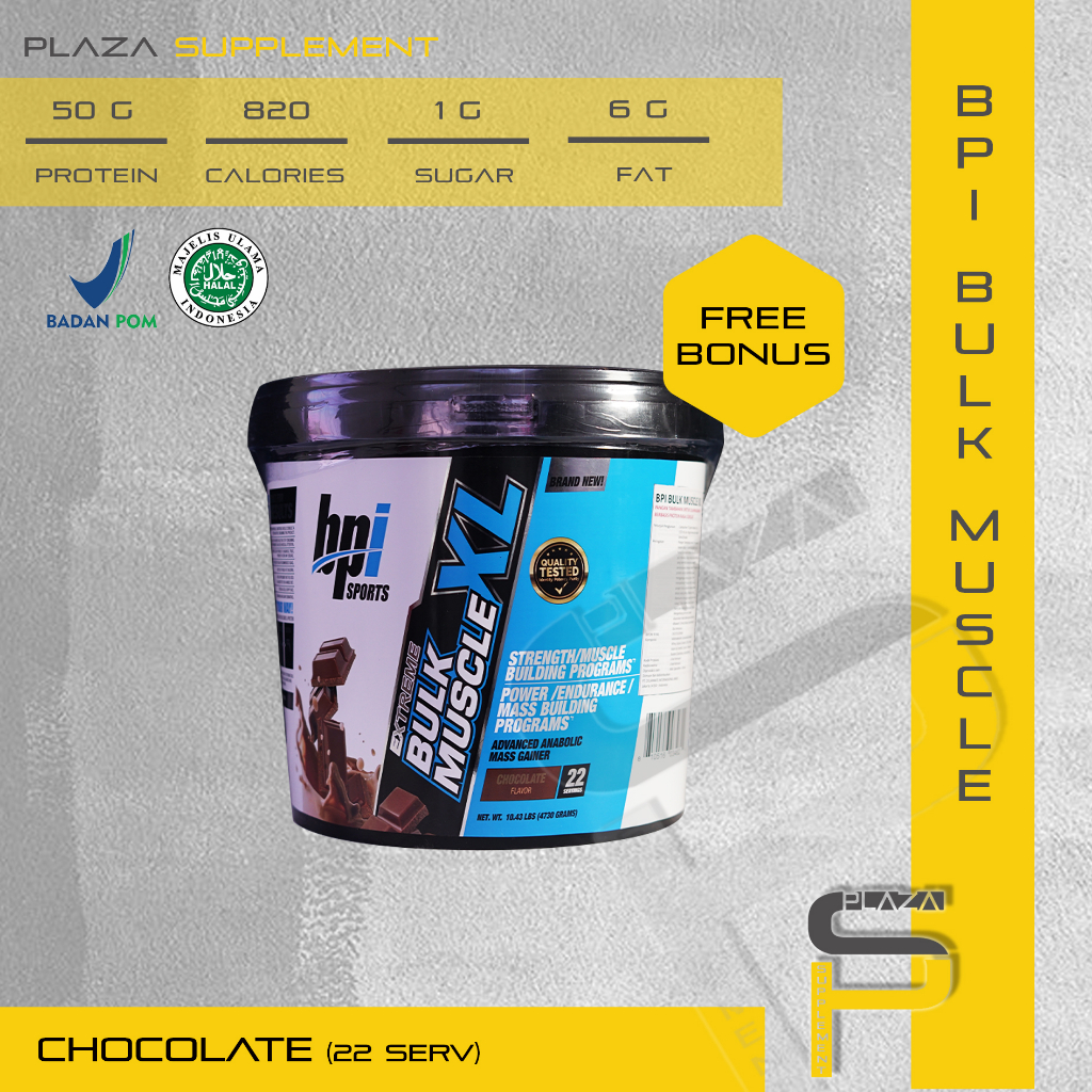 Jual BPI Bulk muscle xl Gainer 10 Lbs (weight gainer) | Shopee Indonesia
