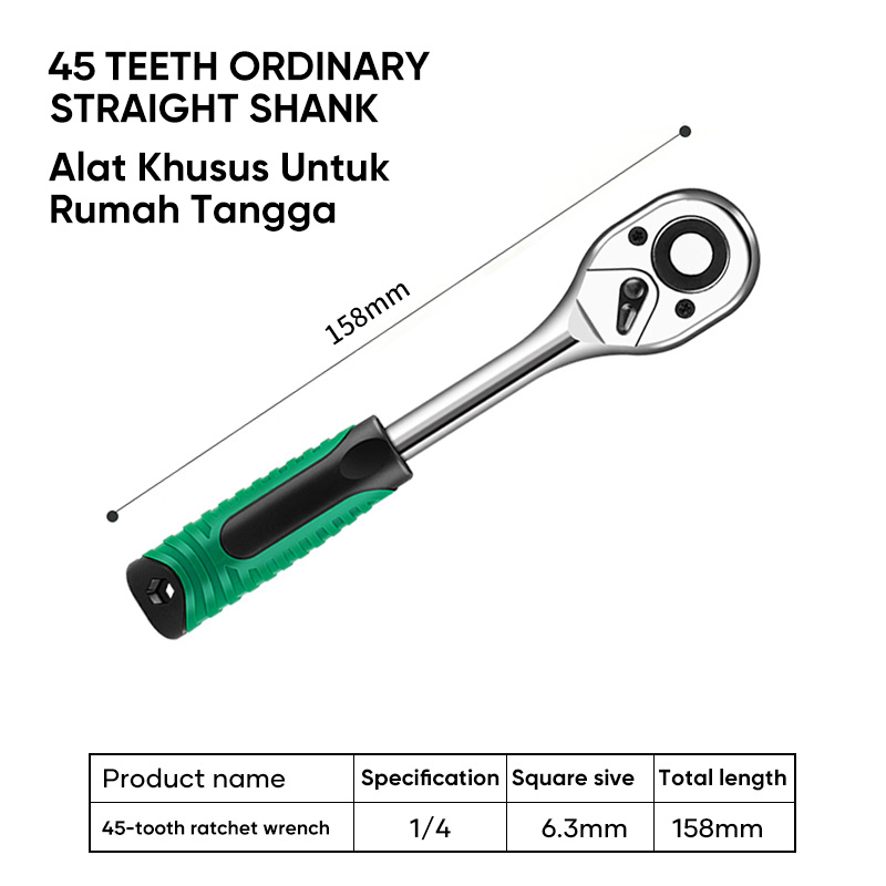 Jual ISKU Rachet Wrench 1/2" 1/4" 72 45 Gigi Kunci Shock Gagang Rachet ...