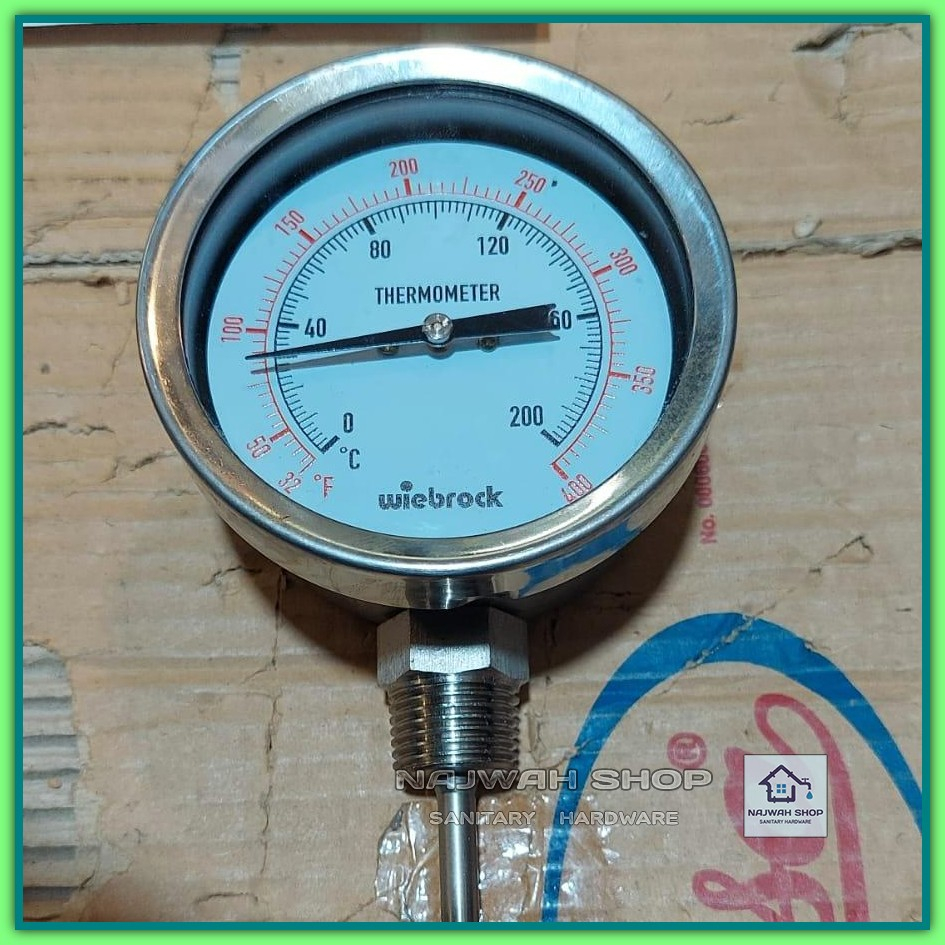 Jual Termometer Gauge Wiebrock 4" inch 0-600 °C Thermometer Steeam Full ...