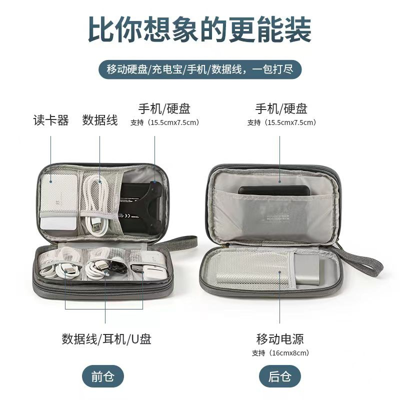 Jual HM85 Tas Handphone Tas Gadget Double Layer Tas Travel 2 Zipper ...