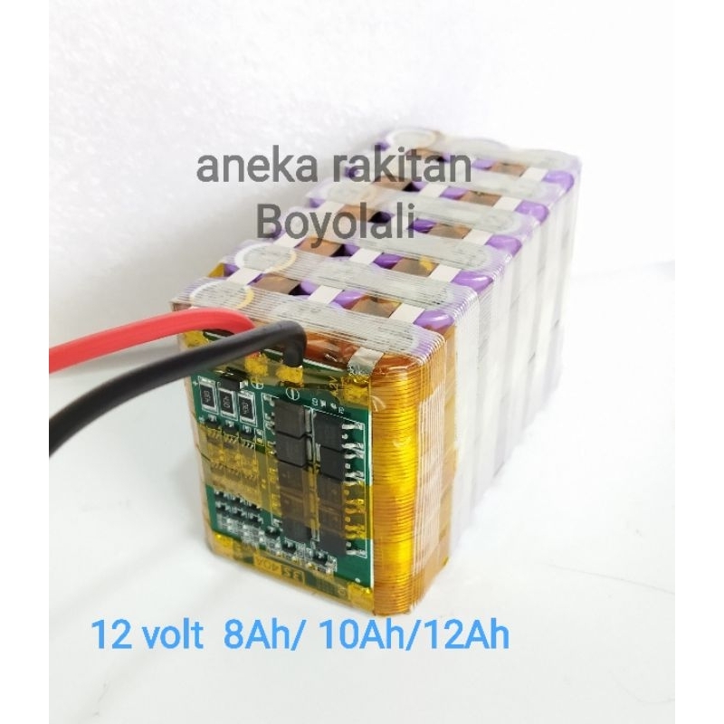 Jual Baterai Pack 18650 12volt 12Ah BMS 40A/ Baterai Pack 12 volt 10Ah ...