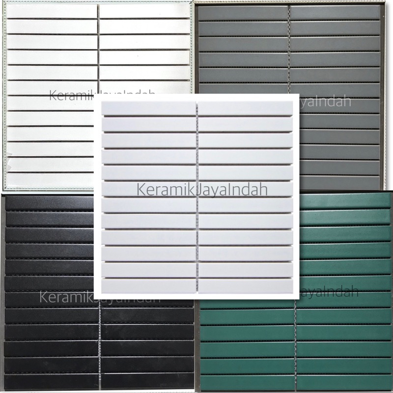 Jual KERAMIK MOZAIK LONG POTTERY STRIPE PLAZA NARA KITCHEN BACKSPLASH ...