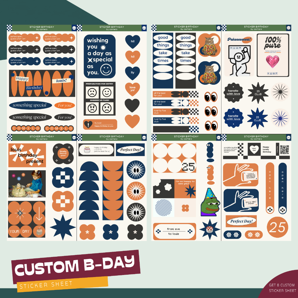 Jual VOL.3 boys edition custom stiker | packaging kado ulang tahun ...