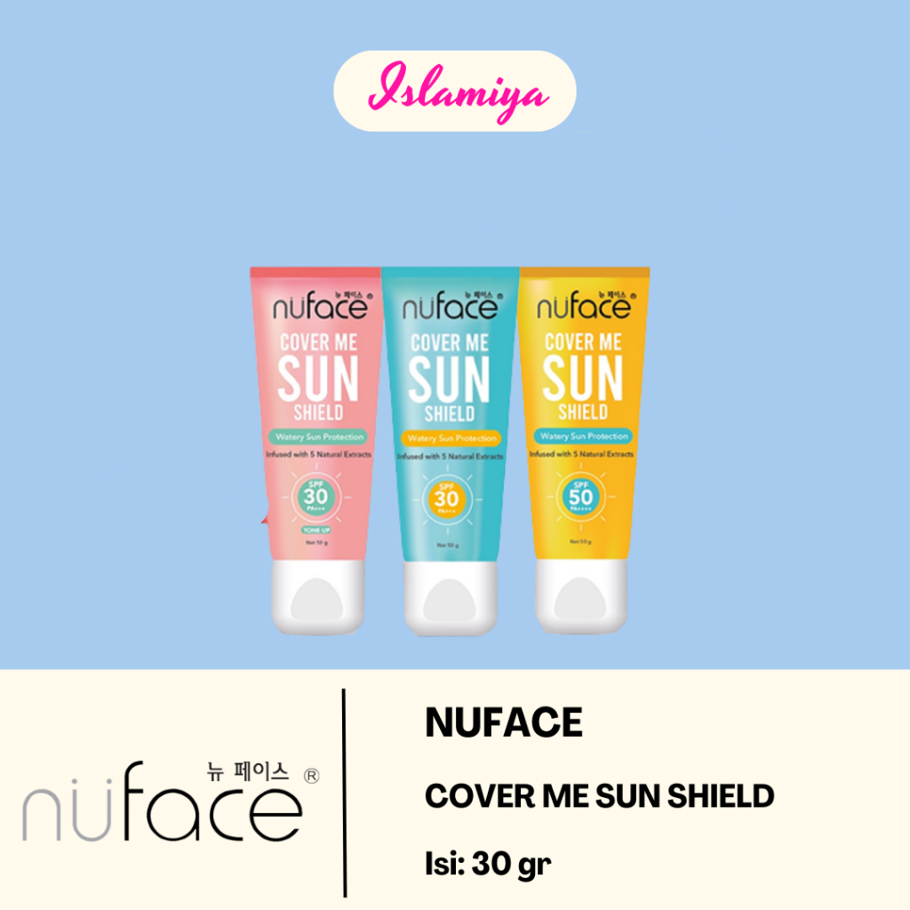 Jual Nuface Sunscreen Cover Me Sun Shield SPF 30 SPF 50 Gr Pink Kuning ...