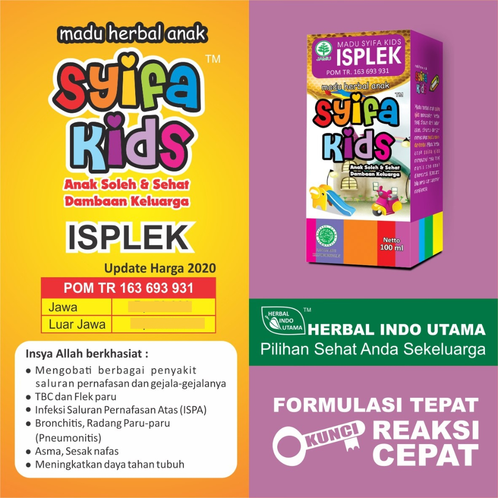 Jual Madu Syifa Kids Isplek Atasi ISPA Flek Paru - Paru Anak Dengan ...