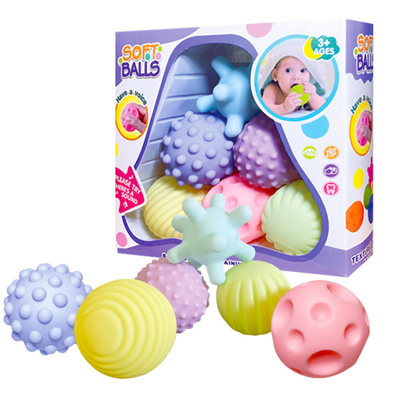 Jual Bayi Pelatihan Sensorik Mainan Pijat Puzzle Bola Mainan 6 Buah ...