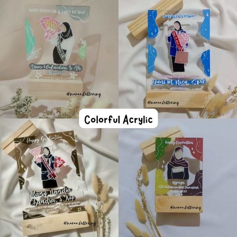 Jual CUSTOM GIFT STANDEE ACRYLIC | KADO ULANG TAHUN, WISUDA, WEDDING ...