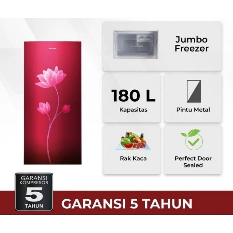 Jual KULKAS POLYTRON 1 PINTU 180 LITER PRB 189 | Shopee Indonesia