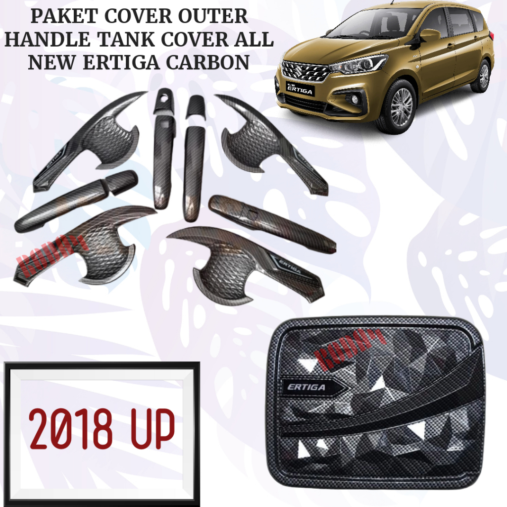 Jual Paket Cover Outer Handle Tank Cover All New Ertiga Carbon Aksesoris Mobil Pegangan Pintu ...