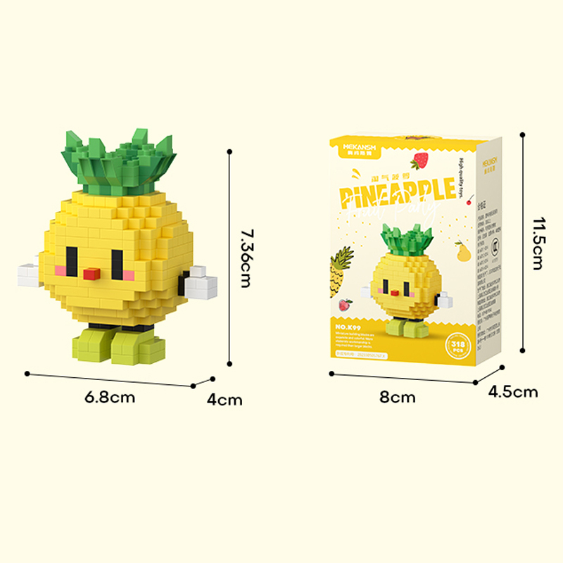 Jual LOZTOYS Mini Bricks Toys Fruit Buah Building Block Nano 3D Mainan ...