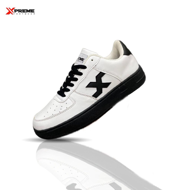 Jual XPREME - Sepatu Sneakers kasual Flowly White Black | Shopee Indonesia