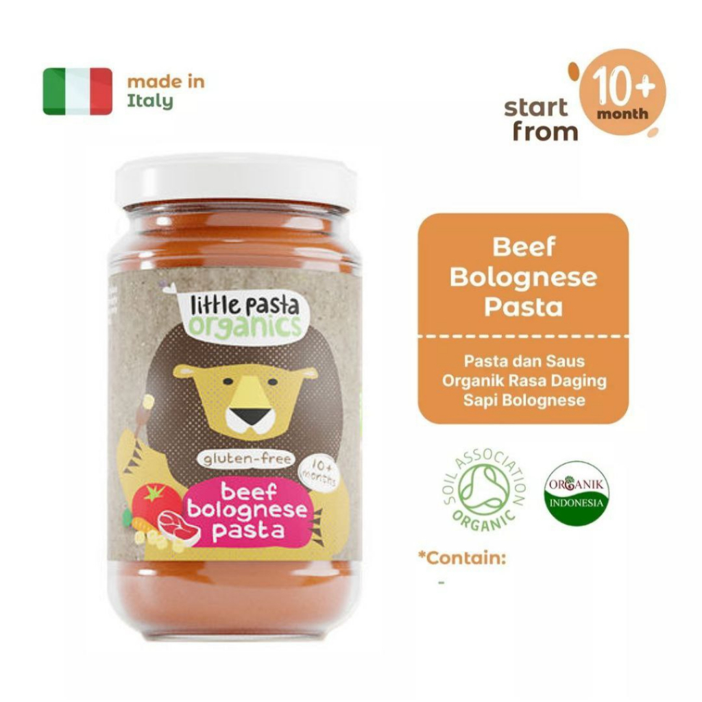 Jual Little Pasta Organics Beef Bolognese Pasta 180gr (10 months+ ...