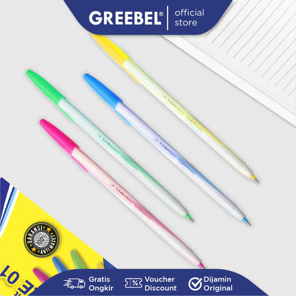 Jual Pen Tulis Pulpen Trendee Greebel Tinta Hitam ATK Alat Tulis Kantor ...