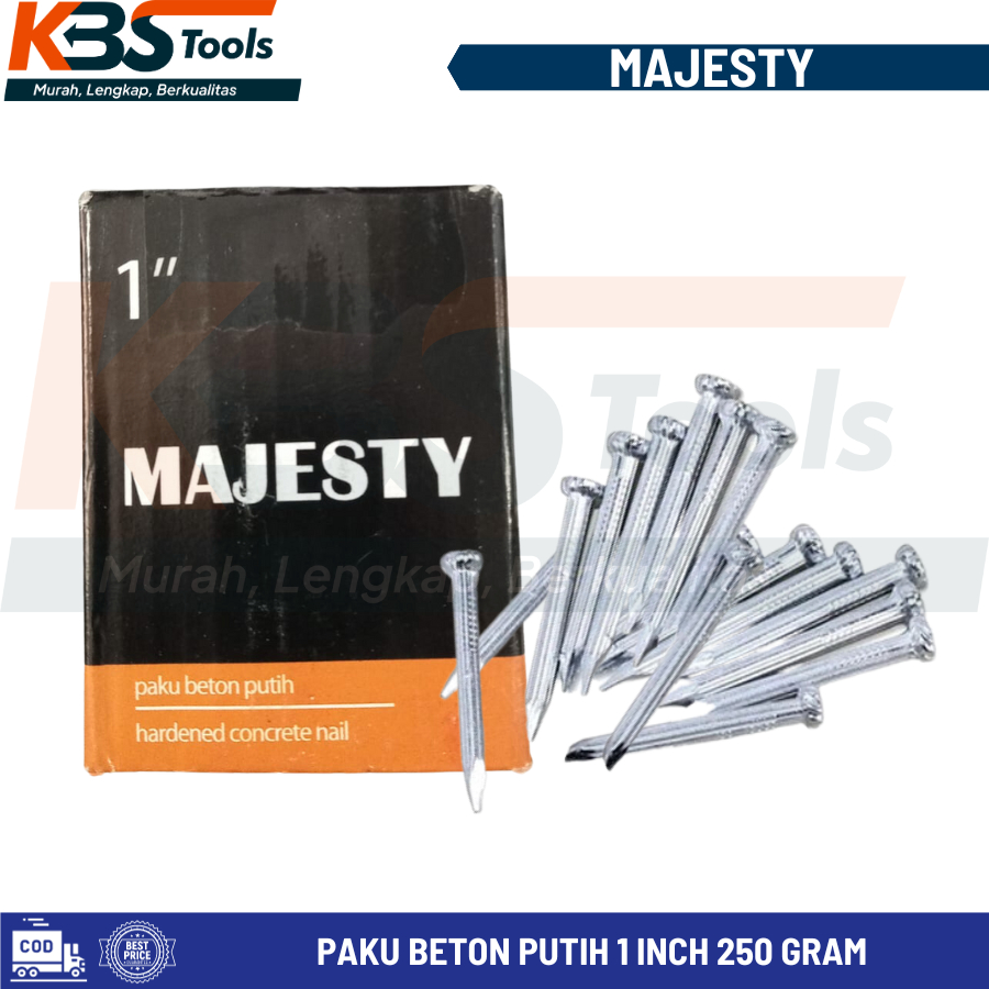 Jual Paku Beton Baja Putih Majesty 1 Inch Paku Cor Tembok 1" 2,5 Cm ...