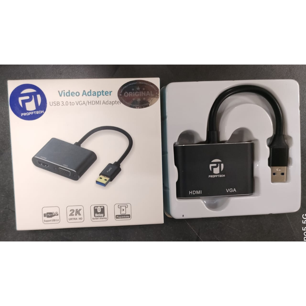 Jual Profftech Plug & Play Converter USB 3.0 to HDMI & VGA | Shopee ...