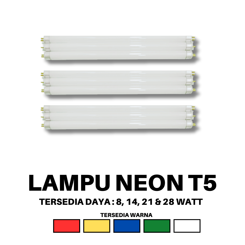 Jual LAMPU NEON TL T5 NEON 8W/14W/21W/28W warna | Shopee Indonesia