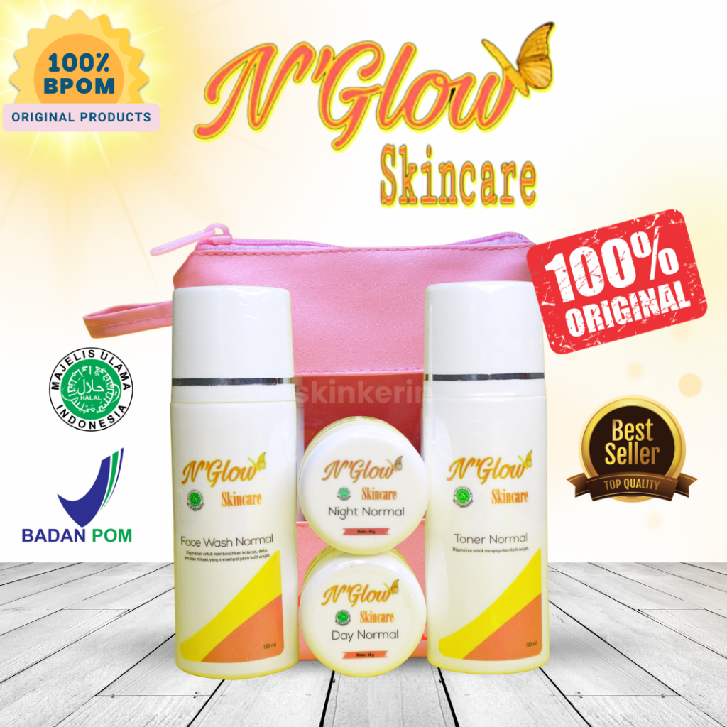 Jual N'GLOW SKINCARE ORIGINAL BPOM HALAL PAKET NORMAL NGLOW SKINCARE ...