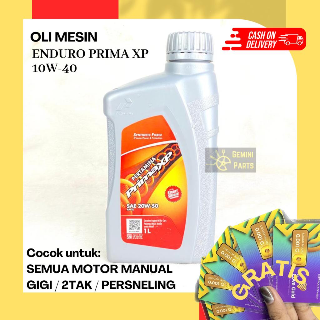 Jual OLI PRIMA XP PERTAMINA ENDURO 20W-50 1 LITER | Shopee Indonesia