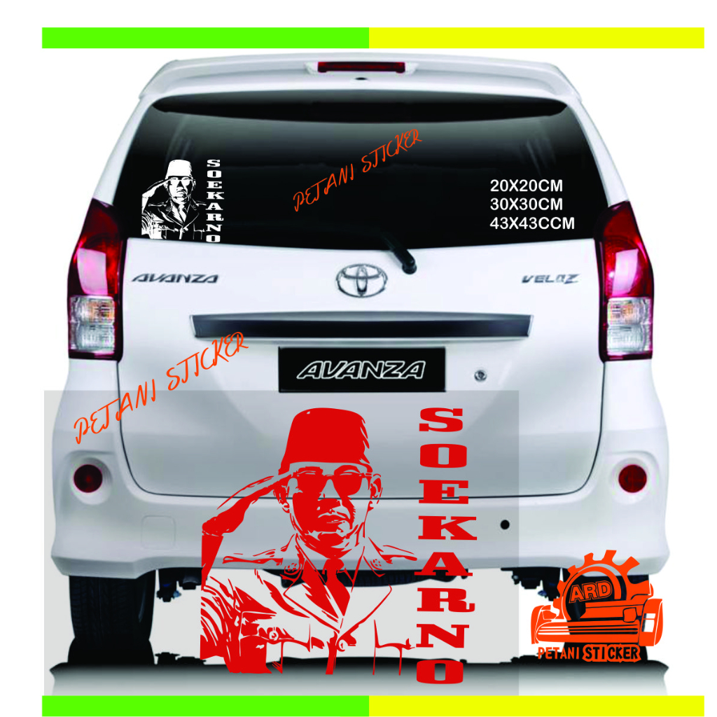 Jual STIKER SOEKARNO BUAT KACA MOTOR MOBIL LAPTOP SEGALA UKURAN CUTTING ...