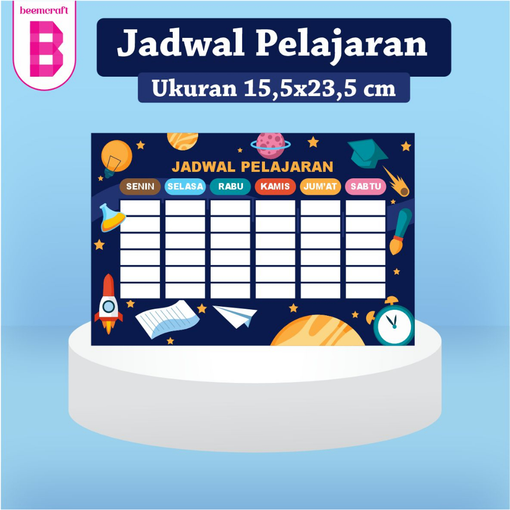 Jual Stiker JADWAL PELAJARAN/ Edukasi anak/ Sekolah | Shopee Indonesia