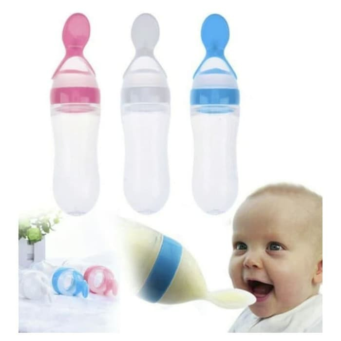 Jual Botol Sendok Makan Bayi Mpasi Botol Dot Silicon Sendok Makan Bayi ...