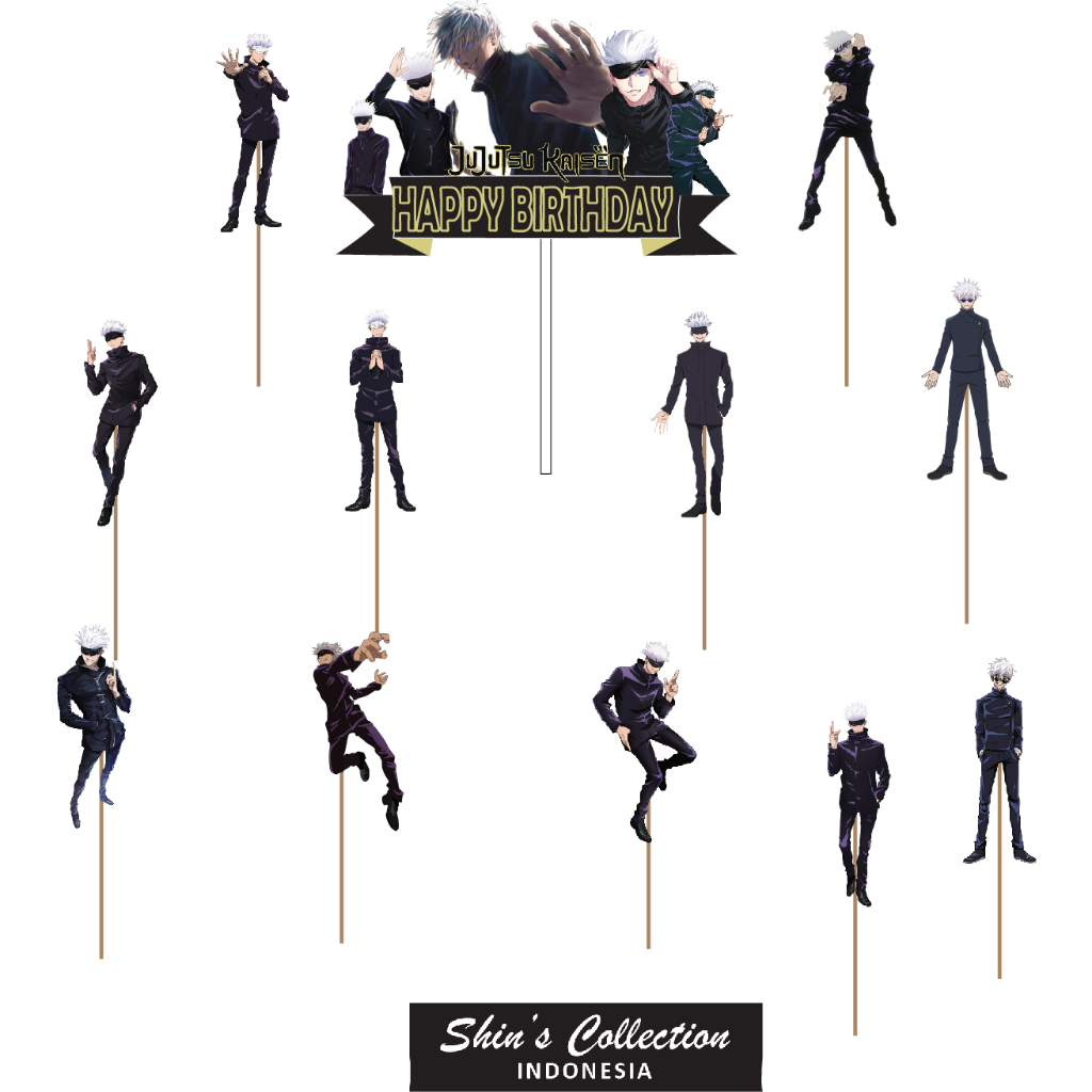 Jual Cake topper gojo satoru Solo Jujustu Kaisen | Shopee Indonesia