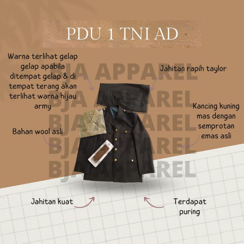 Jual Pakaian Dinas Upacara 1 TNI ANGKATAN DARAT / PDU 1 TNI AD 1 STEL ... Jual Pakaian Dinas Upacara 1 TNI ANGKATAN DARAT / PDU 1 TNI AD 1 STEL ...
