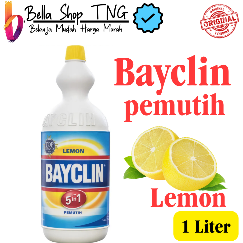 Jual Bayclin Lemon Cairan Pemutih 1000 ml | Shopee Indonesia