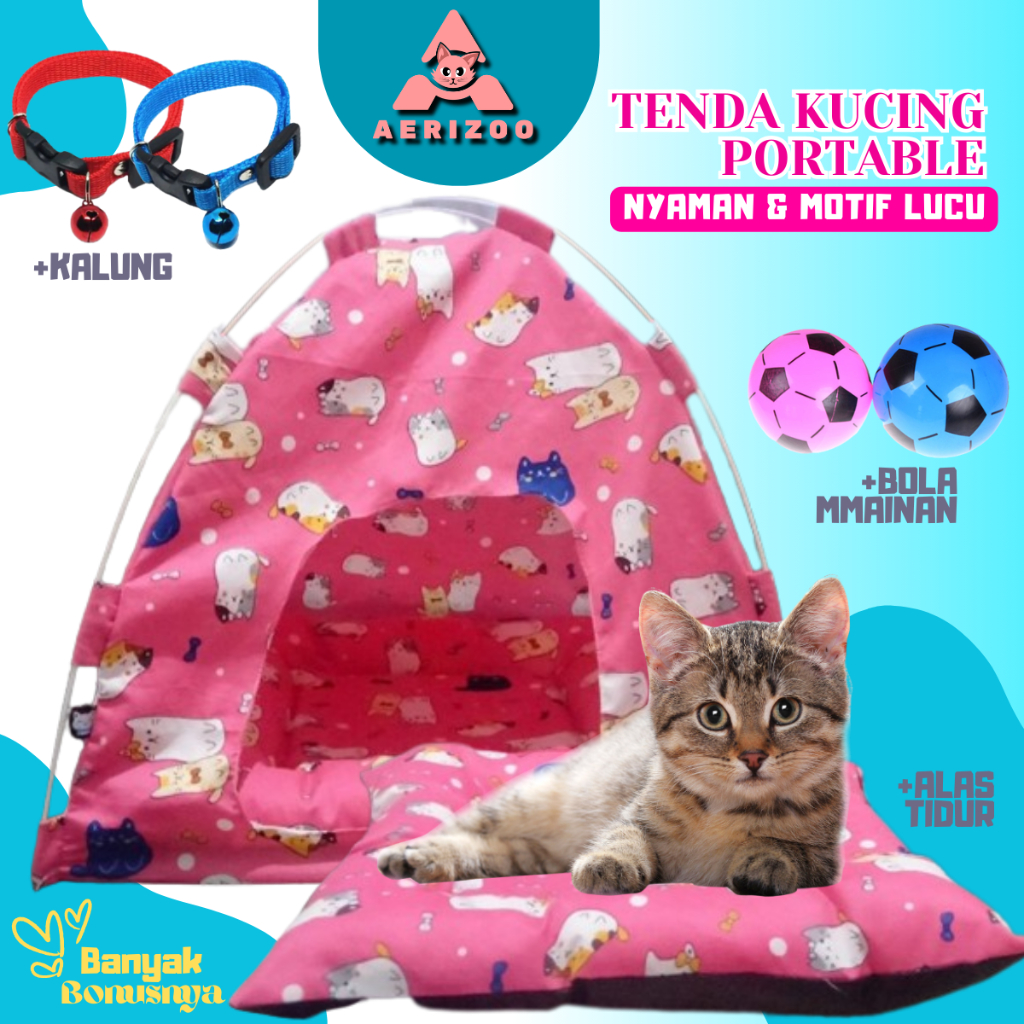 Jual Tenda Kucing Anjing Tempat Tidur Portable Bisa Dilipat dan Dicuci ...