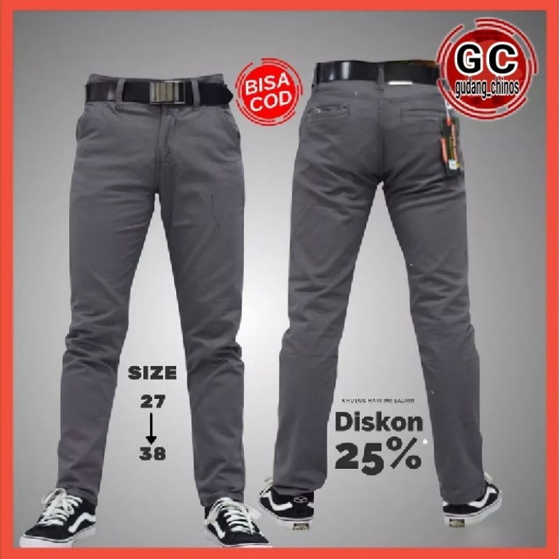 Jual Celana Panjang Pria Chino / Celana Chinos Premium Panjang Pria / Celana Pria Chinos Premium ...