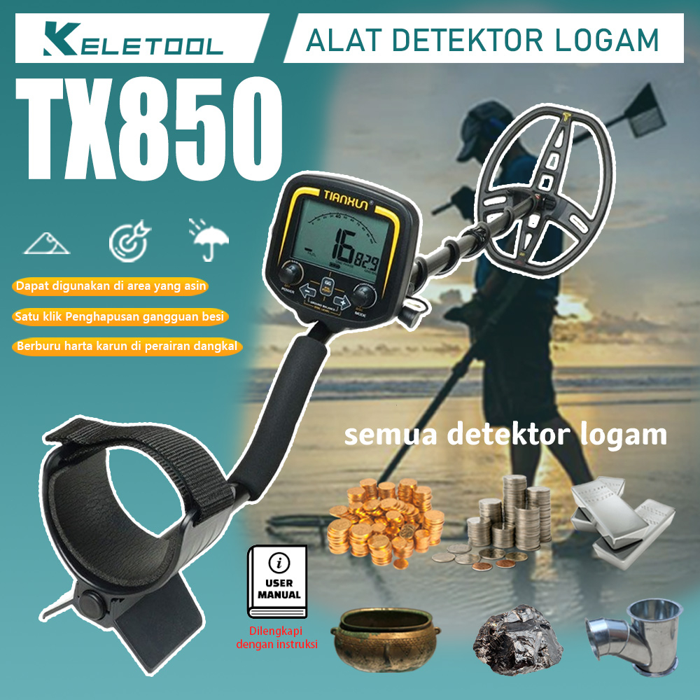 Jual TIANXUN TX850 Detektor logam emas Alat pendeteksi Underground ...
