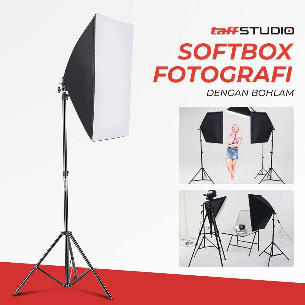 Jual TaffStudio Lighting Softbox Lampu Payung + Tripod Light Stand 2M ...