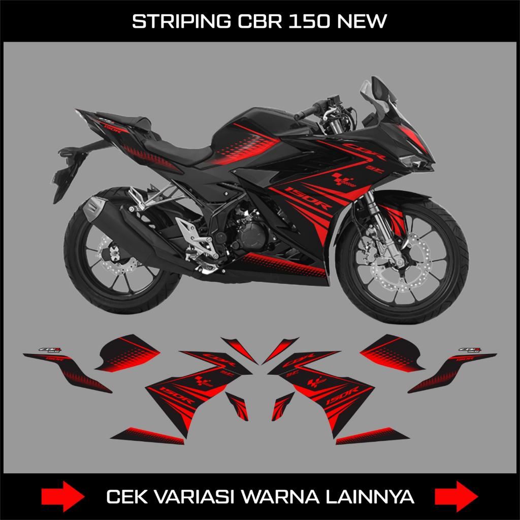 Jual Striping CBR 150 R Baru 2021 Sampai 2023 lIs Grafis / Stiker Motor Honda CBR K45R New 150 ...