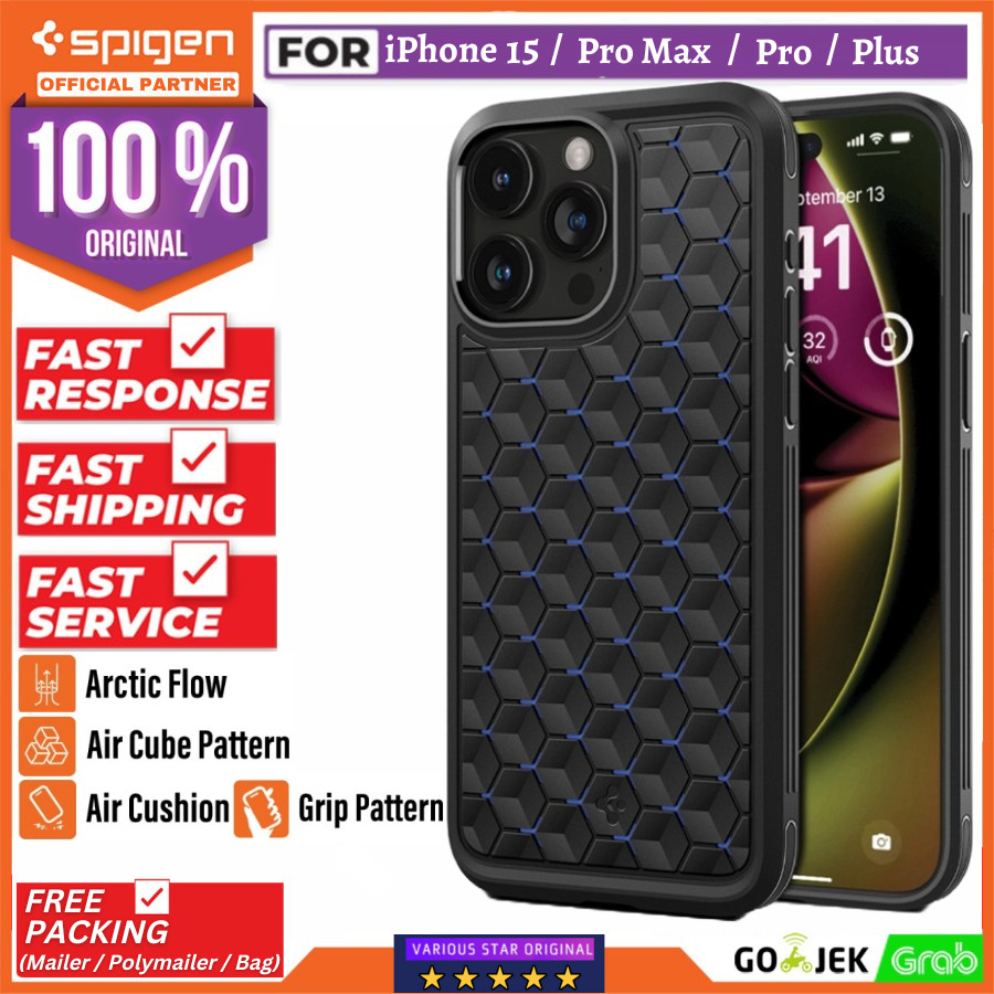 Jual ORIGINAL Case iPhone 15 Pro / Max Spigen Cryo Armor Cooling Thermo ...