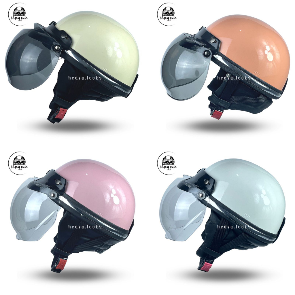 Jual Helm Bogo Chips Retro Polos Kaca Cembung SNI | Shopee Indonesia
