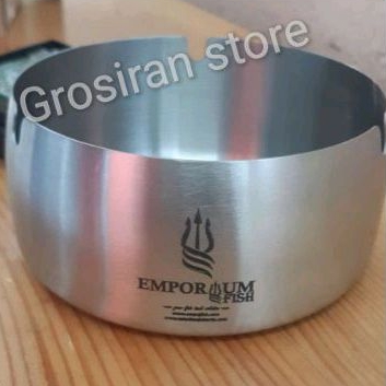 Jual asbak custom logo nama grafir laser souvenir kado stainless ...