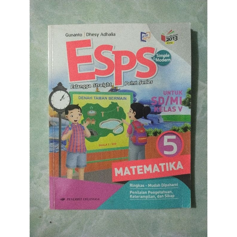 Jual Buku bekas original ESPS Matematika 5 untuk SD/MI kelas V revisi by Erlangga | Shopee Indonesia