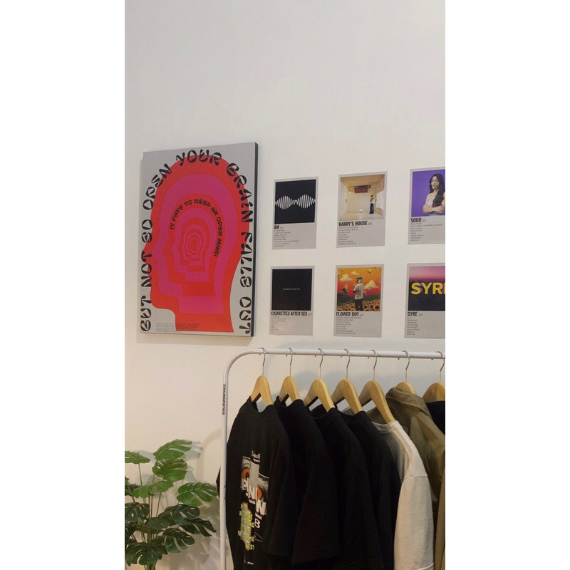 Jual poster frame kepala pink aesthetic ala pinterest/hiasan dinding ...